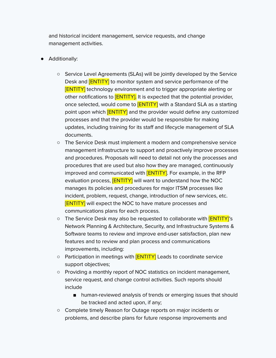 An RFP Template for Network Operations Center (NOC) Service