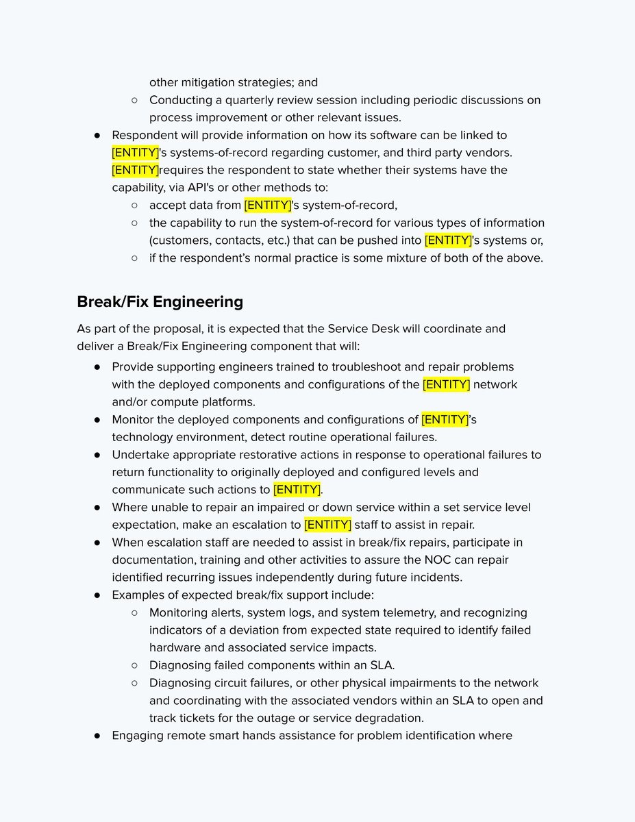 An RFP Template for Network Operations Center (NOC) Service