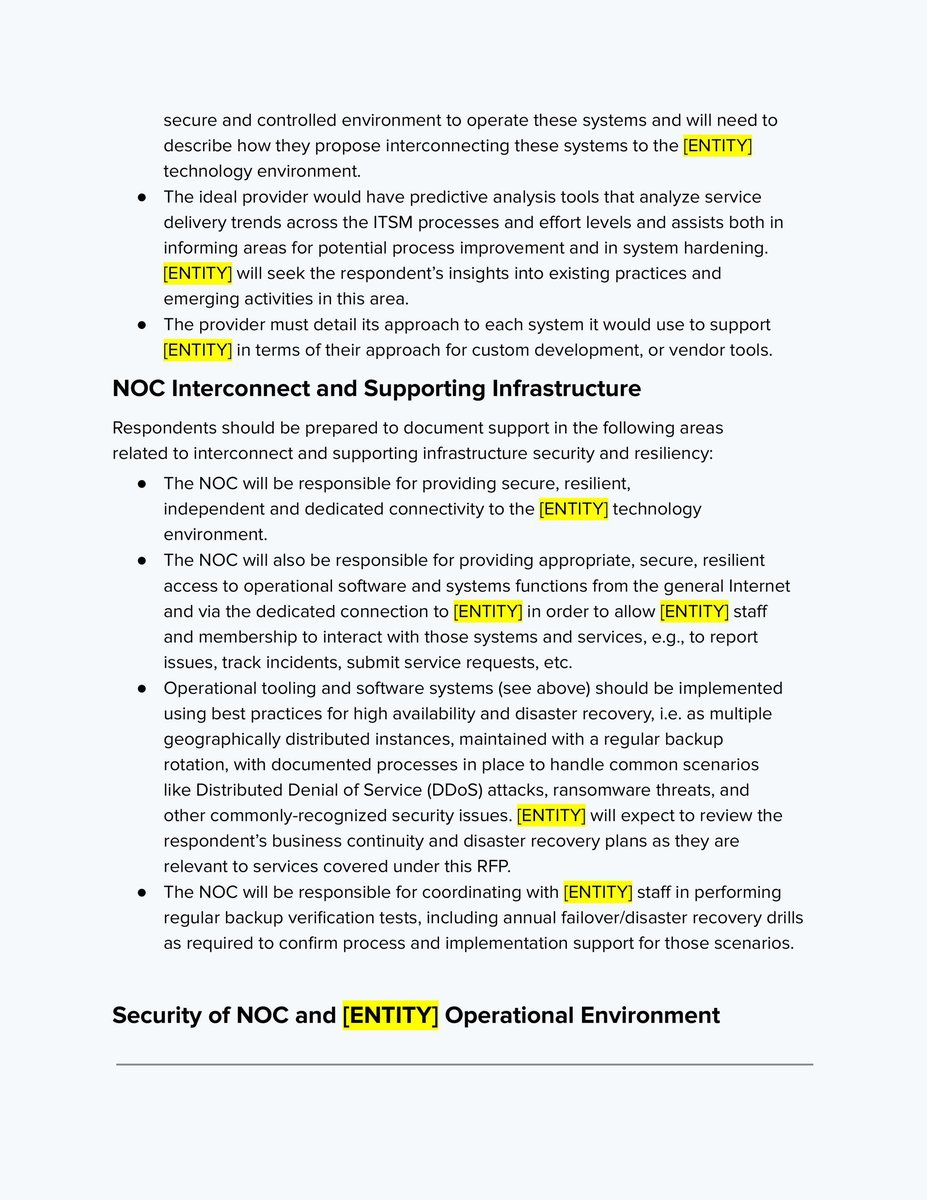 An RFP Template for Network Operations Center (NOC) Service